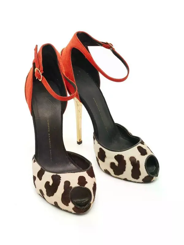 GIUSEPPE ZANOTTI Leopard-print Stiletto Sandals