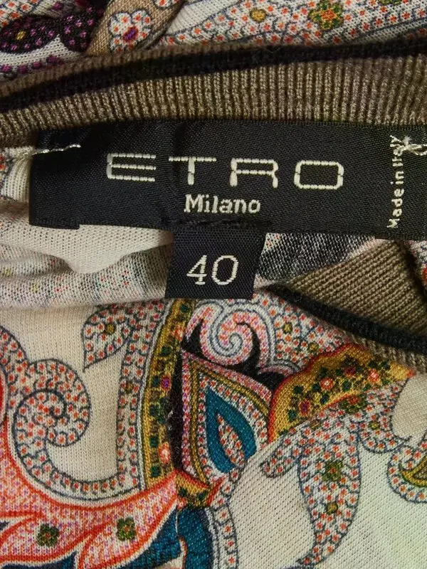Etro Paisley Print Long-sleeved T-shirt