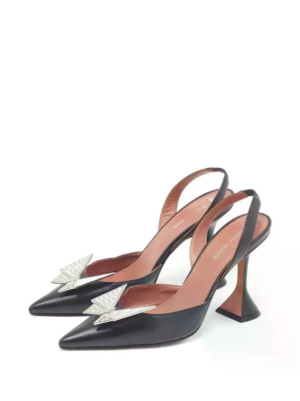 Amina Muaddi Phoenix Crystal-embellished Heeled Pumps