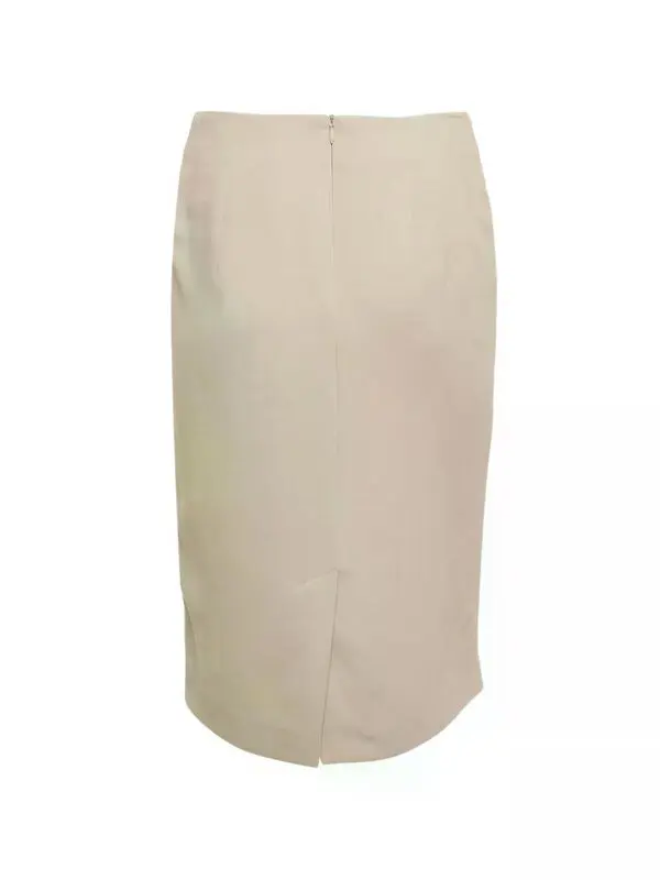 Max Mara Grey Wool Pencil Skirt