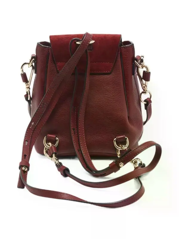 Chloé Faye Leather Backpack - Red