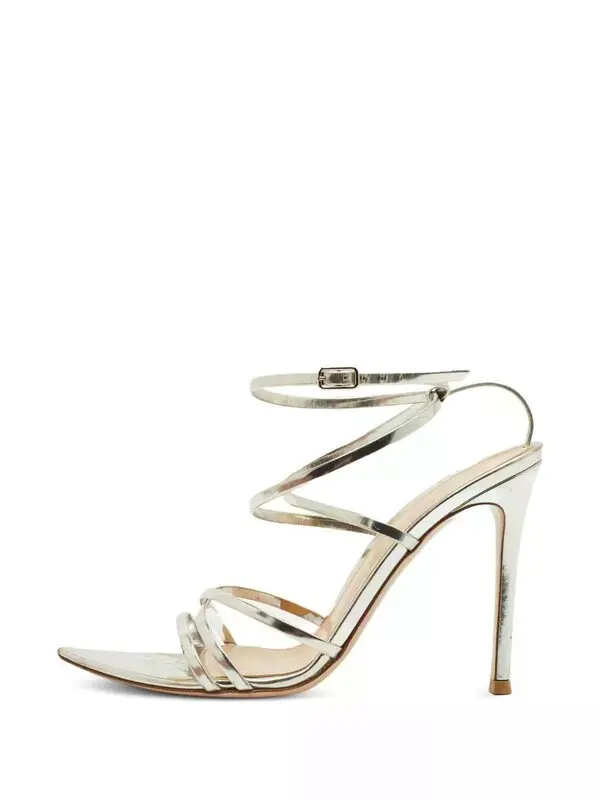 GIANVITO ROSSI Ettie Ankle-strap Sandals - Silver