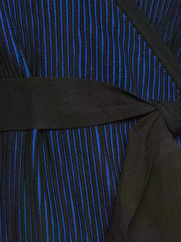 Diane Von Furstenberg Striped Knit Wrap Top