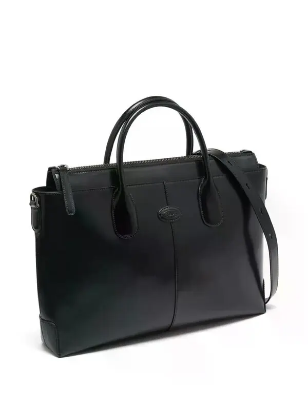 TOD'S Medium Leather Tote Bag - Black