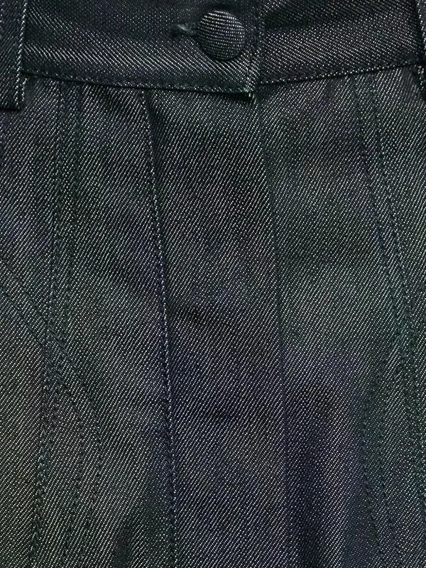 Balenciaga Denim Mini Skirt With Contrast Stitching