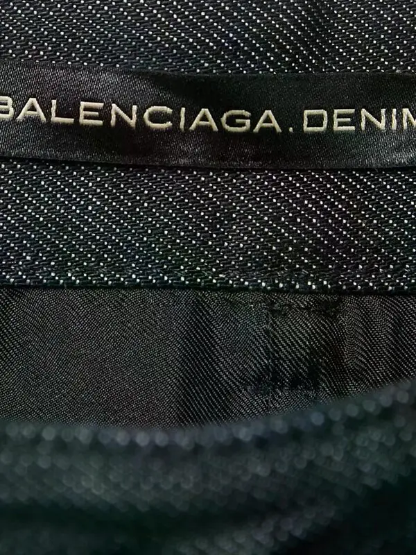Balenciaga Denim Mini Skirt With Contrast Stitching