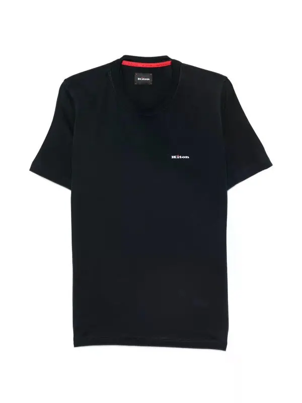 Kiton Logo-embroidered T-shirt