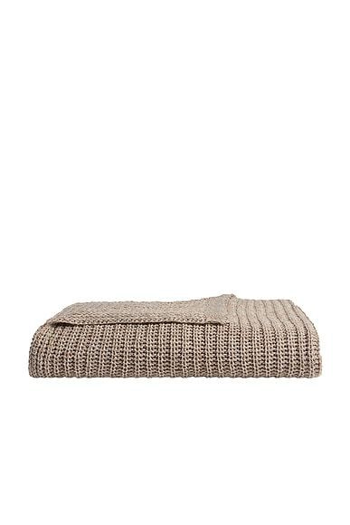 PARACHUTE Marled Cotton Throw - Adobe