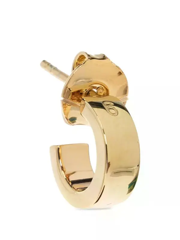MAISON MARGIELA Engraved-logo Hoop Earrings
