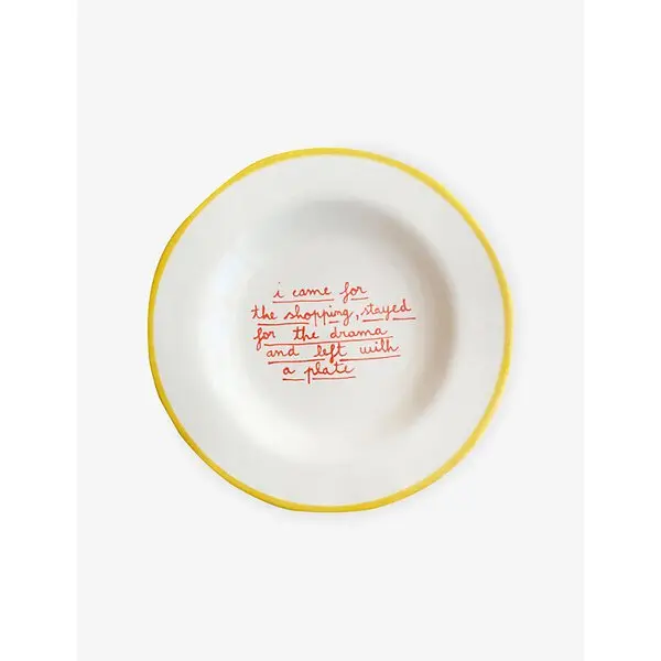 LAETITIA ROUGET Plate Came For Shop Stay For Drama Ceramic Plate 20cm - Yellow And Red