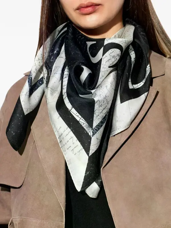 ALLSAINTS Script Logo-print Scarf
