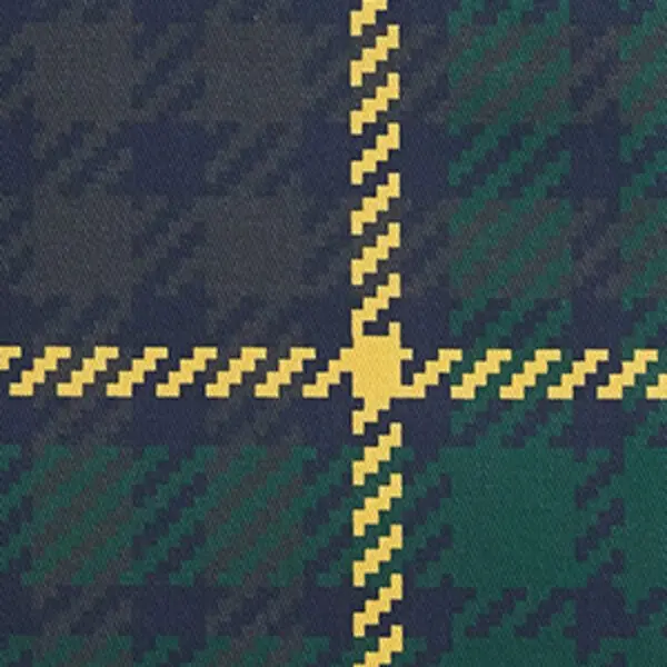 Harrods Medium Tartan Logo Pouch - Navy