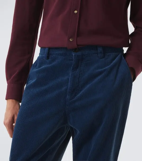 Brunello Cucinelli Cotton Corduroy Straight Leg Trousers
