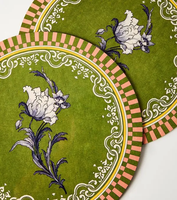 La DoubleJ Disk Set Of 2 Placemats - Green