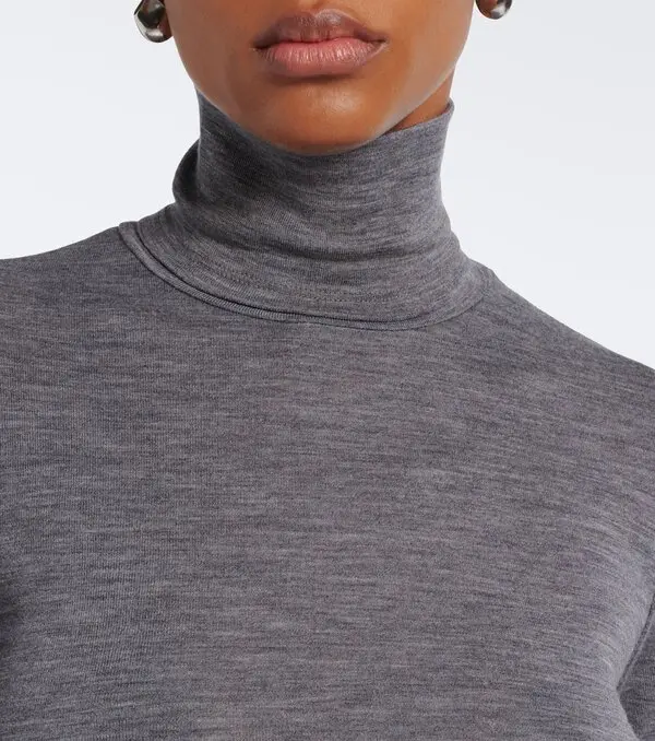 RÓHE Wool Jersey Turtleneck Top