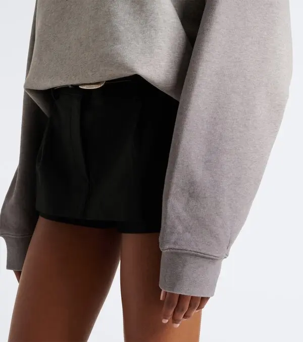Acne Studios Logo Cotton Fleece Sweatshirt - Grey