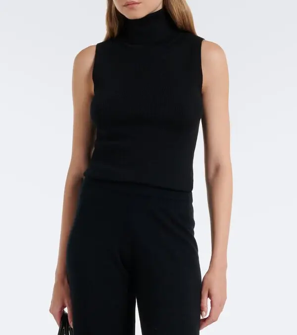 Jardin Des Orangers Ribbed Virgin Wool Turtleneck Top