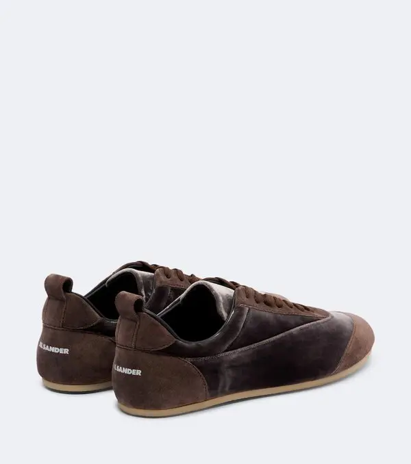 JIL SANDER Etage Velvet Sneakers - Brown