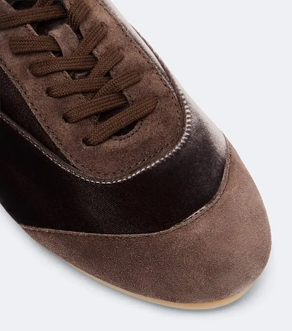 JIL SANDER Etage Velvet Sneakers - Brown