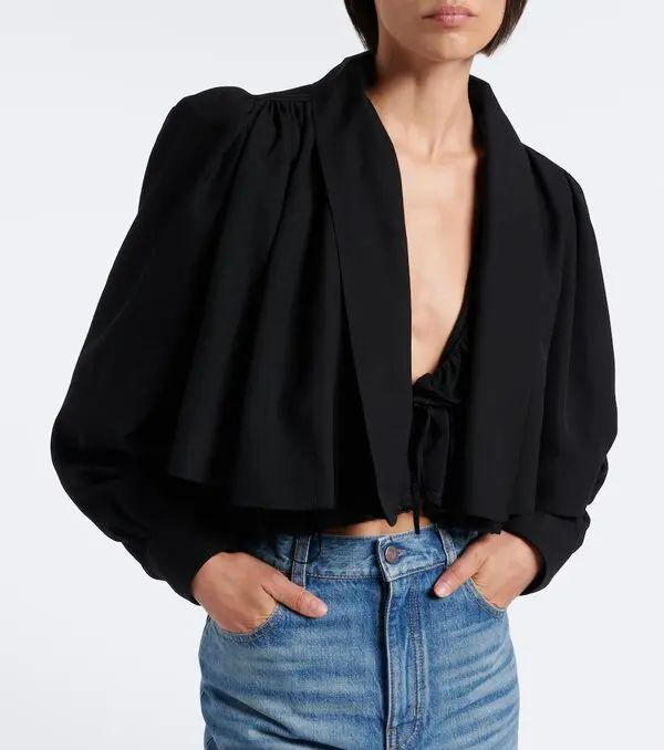 Chloé Gathered Cropped Faille Jacket