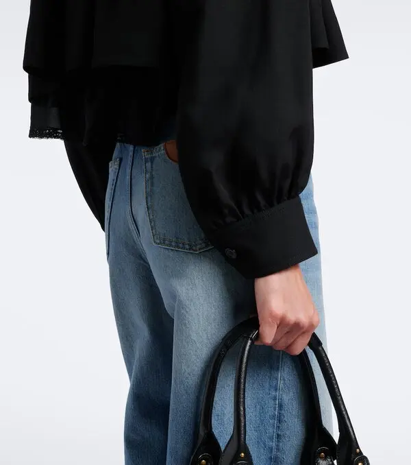 Chloé Gathered Cropped Faille Jacket