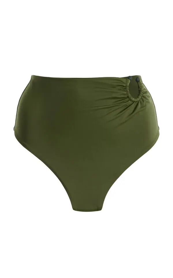 Johanna Ortiz Taita U-ring High-rise Bikini Bottom - Olive