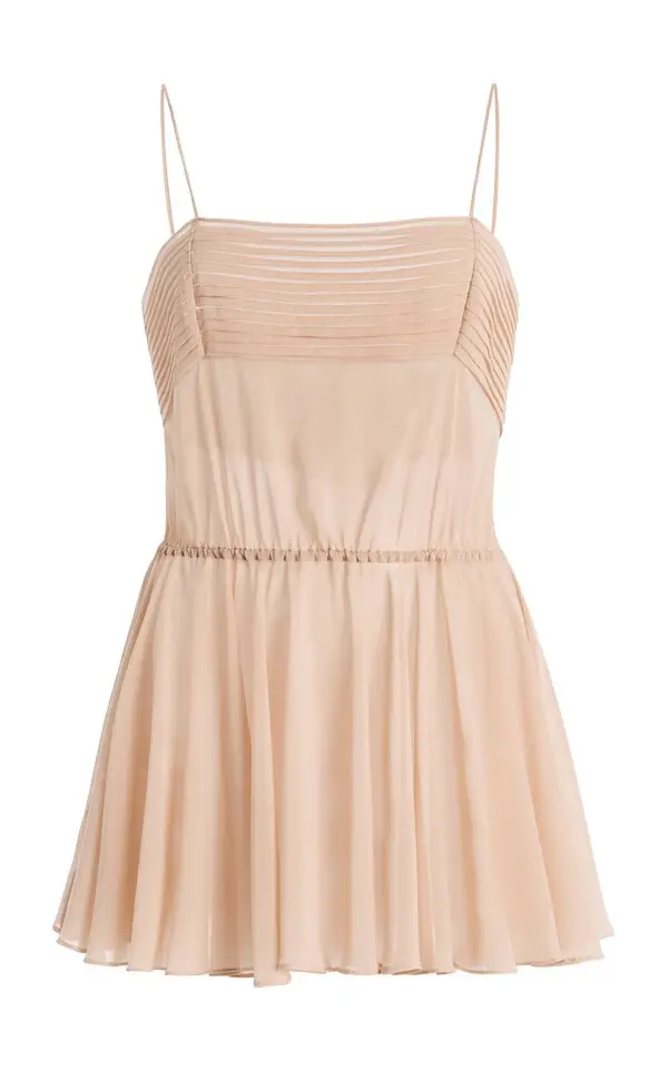 HARITHAND Ceres Silk Georgette Peplum Top