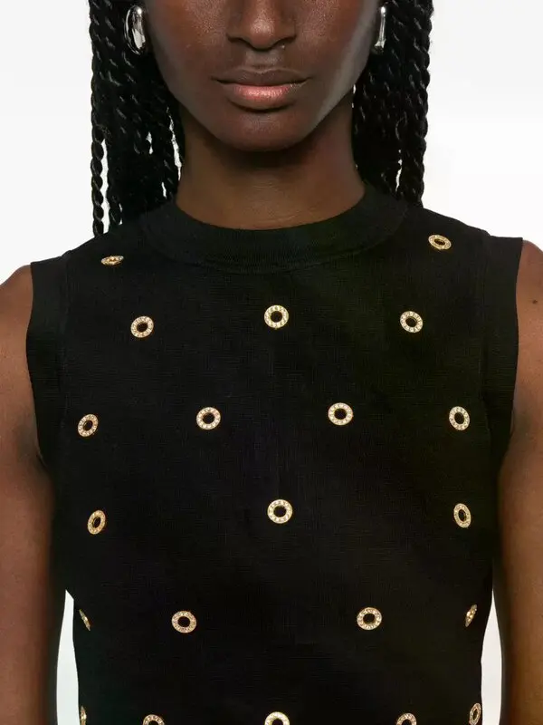 Sandro Cropped Eyelet Vest