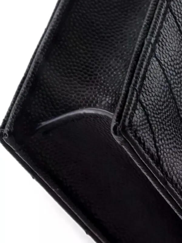 Saint Laurent Matelasse Chevron Leather Wallet On Chain