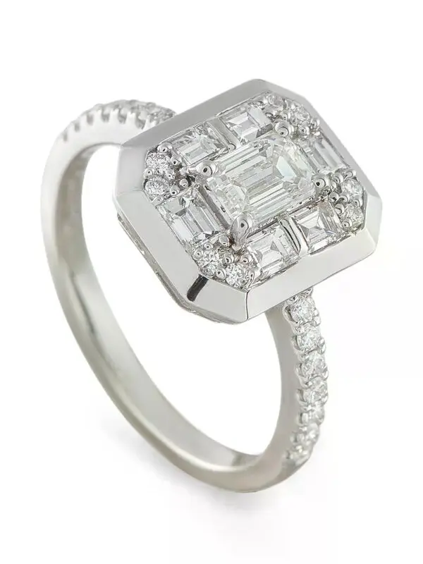 LB EXCLUSIVE 18k White Gold Diamond Ring - Silver