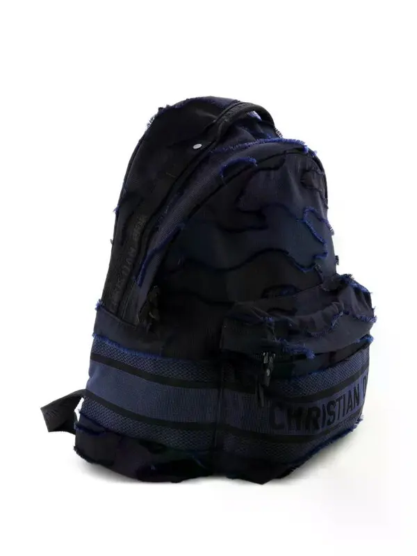 Dior Travel Camouflage Embroidered Canvas Medium Backpack