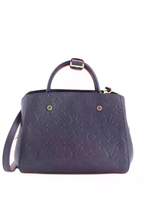 LOUIS VUITTON Monogram Empreinte Leather Bb Satchel - Blue