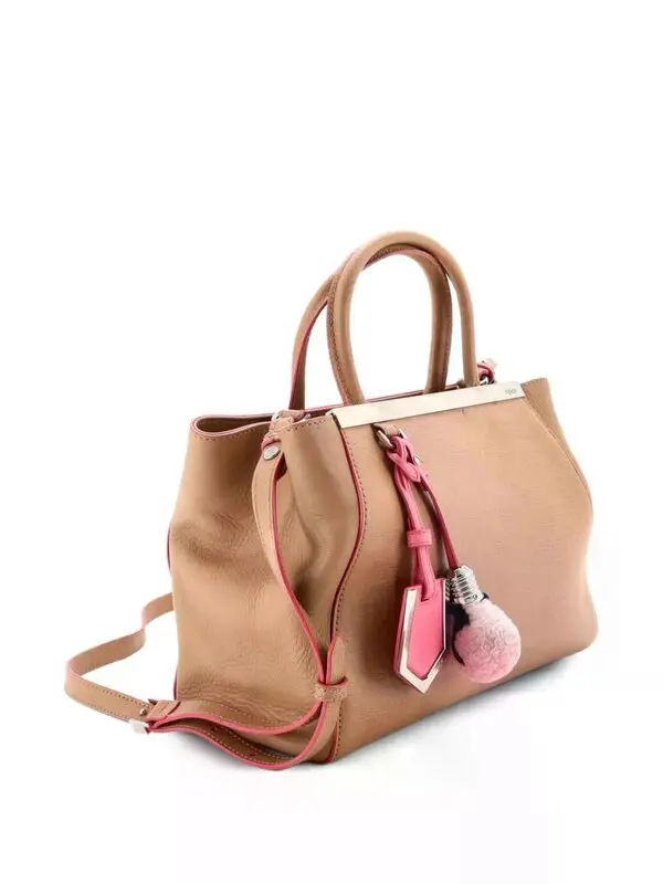Fendi 2jours Leather Petite Satchel With Charm