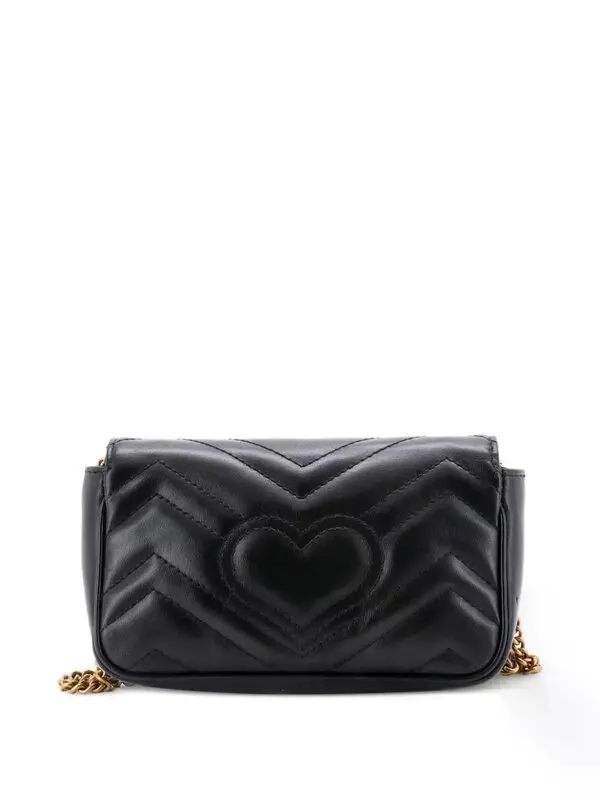 Gucci Gg Marmont Matelassé Leather Super Mini Crossbody Bag - Black