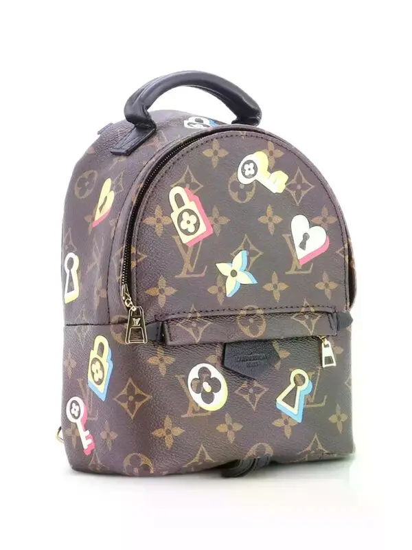 LOUIS VUITTON Palm Springs Limited Edition Love Lock Monogram Canvas Mini Backpack