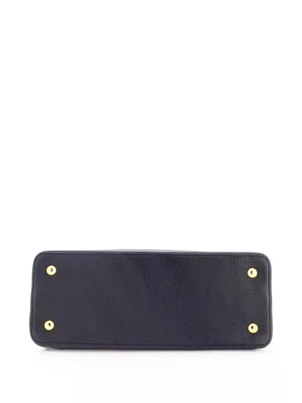 LOUIS VUITTON Capucines Bag Leather Gm Satchel - Black