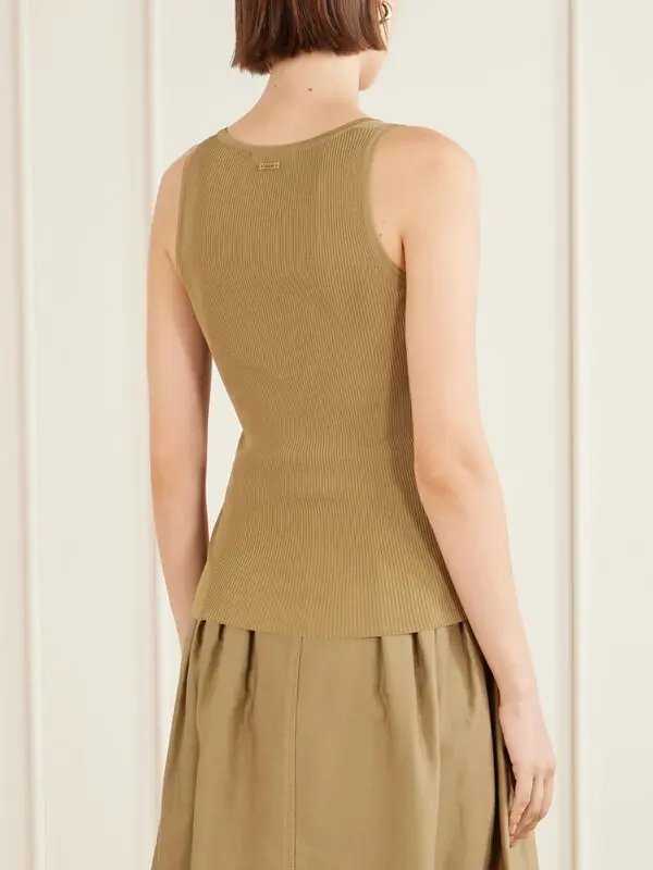 Max Mara Ribbed Woven Tank