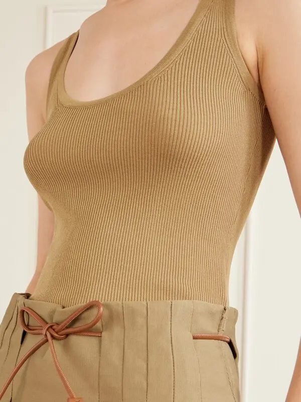 Max Mara Ribbed Woven Tank