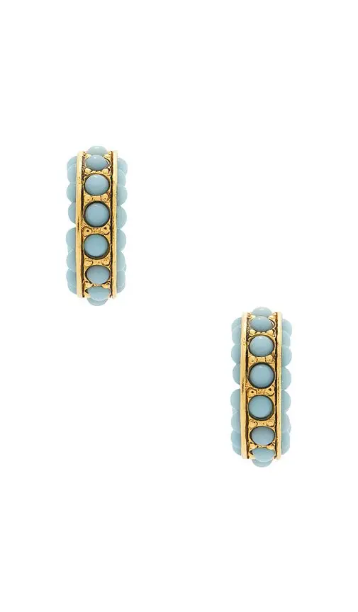 ELIZABETH COLE Aira Hoop Earrings With Beading