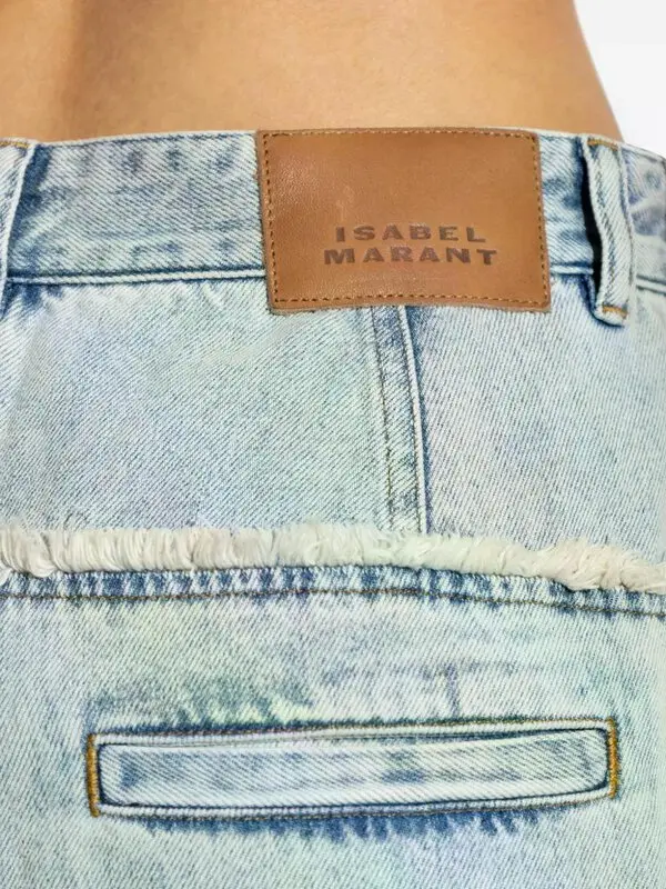 MARANT ETOILE Iniza Frayed-trim Jeans
