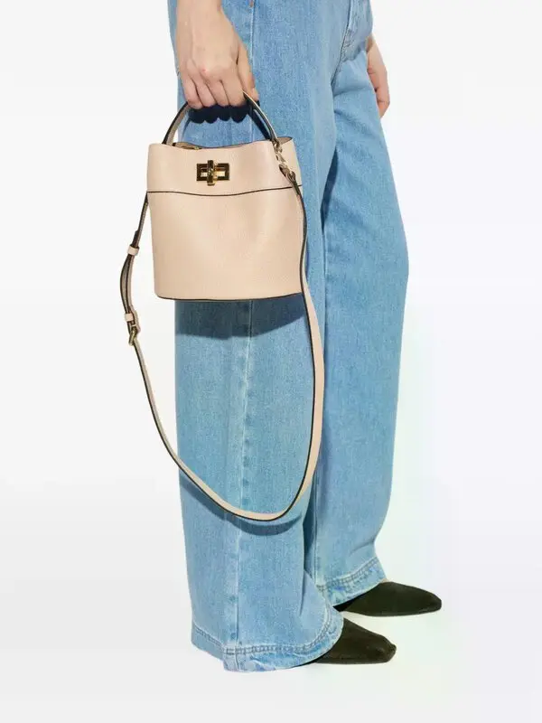Furla Amelia Leather Bucket Bag - Neutrals