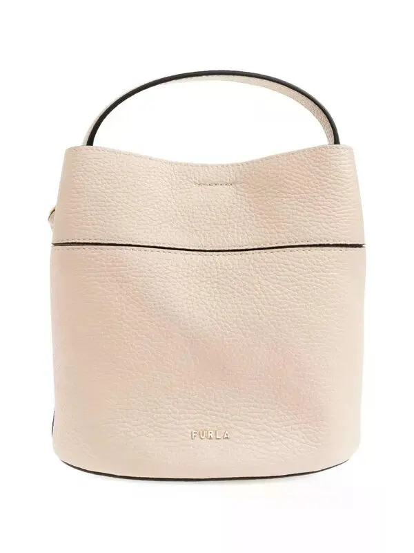 Furla Amelia Leather Bucket Bag - Neutrals