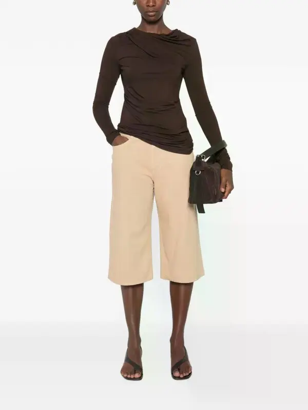 LEMAIRE Wide-leg Denim Culottes - Neutrals