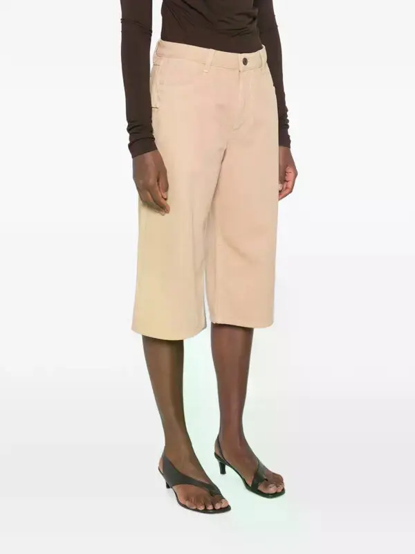LEMAIRE Wide-leg Denim Culottes - Neutrals