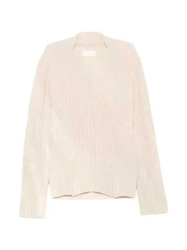 Victoria Beckham Ribbed Knit Slit-hem Sweater
