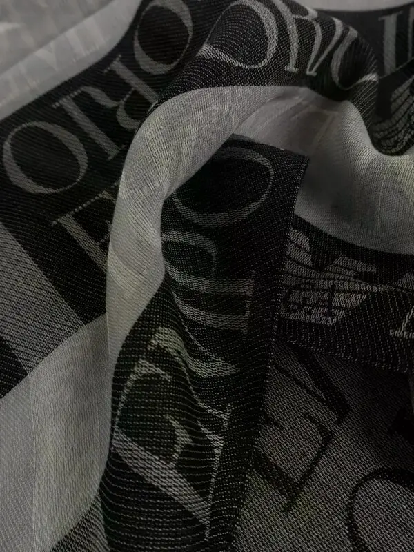 Emporio Armani Logo-print Fringed Scarf