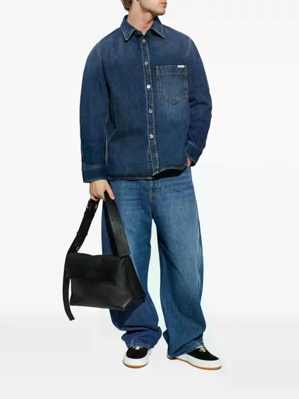 Givenchy Logo-patch Denim Shirt