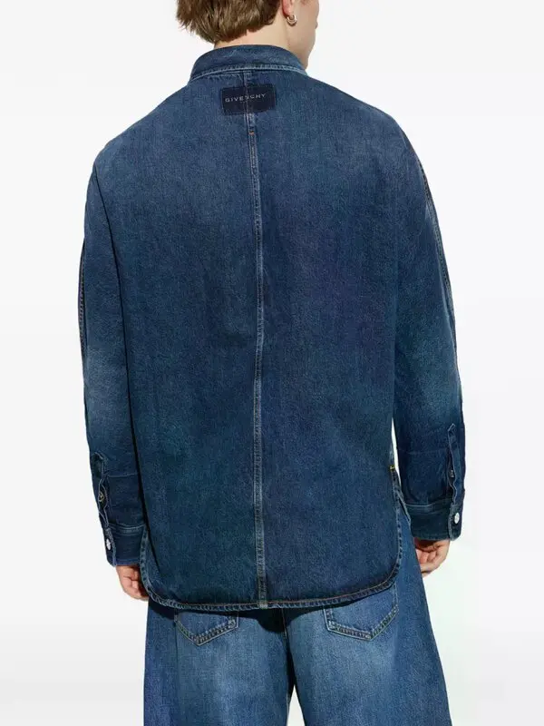 Givenchy Logo-patch Denim Shirt