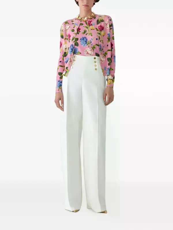 Carolina Herrera Floral Print Sleeveless Knit Top