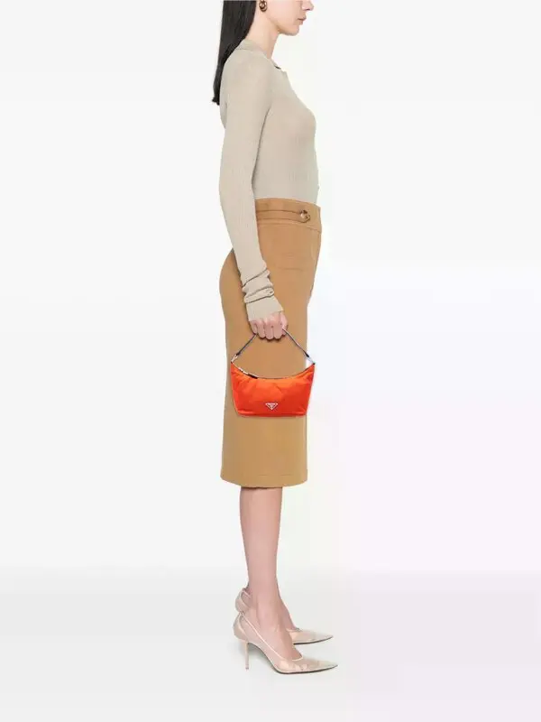 Prada Tessuto Sirio Shoulder Bag - Orange